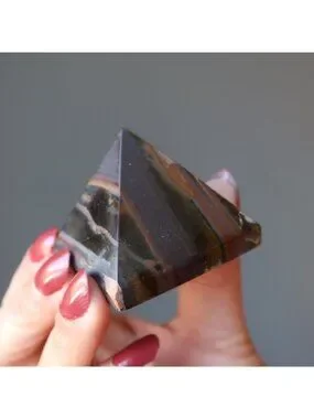 Satin Crystals | Art | Tigers Eye Pyramid Iron Hematite Jasper Crystal ...